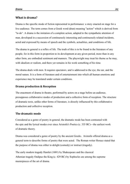 Types of Drama Play English Grade 10 lesson | PPTX