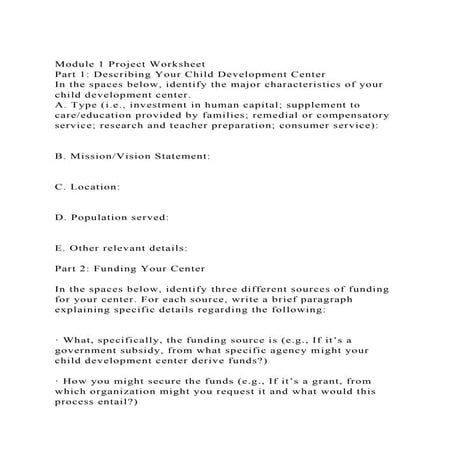 Module 1 Project Worksheet Part 1 Describing Your Child Develop.docx