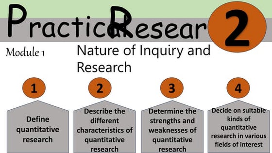 quantitative research designs - PR2 SHS1 | PPTX | Science