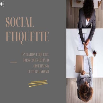 Module 1 social etiquette 2020 | PPT