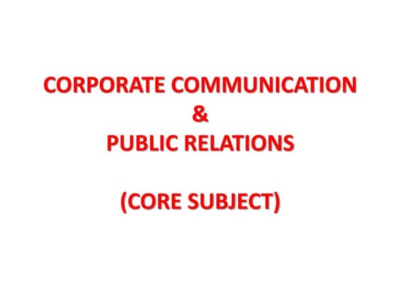 Corporate communication and pr unit 1 | PPTX | Business | Business and ...