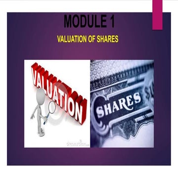 Module 1 valuation of shares copy | PPTX