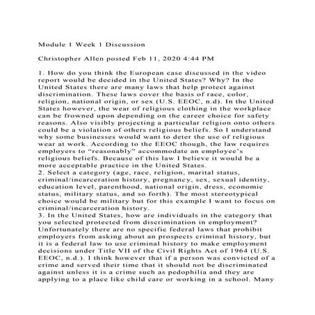 Module 1 Week 1 DiscussionChristopher Allen posted Feb 11, 202.docx