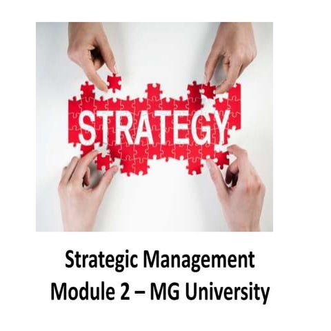 Strategic Management - Module 2 – MG University - Manu Melwin Joy | PPT