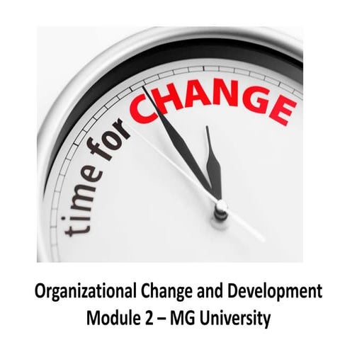 Organizational Change and Development - Module 2 - MG University - Manu Melwin Joy | PPTX