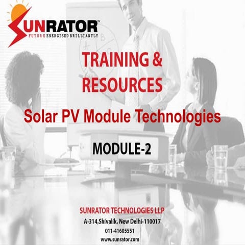 Solar PV Module Technologies | PPTX
