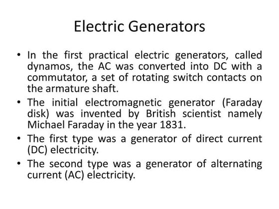 DC generator construction and principle of operation | PPTX | Physics ...