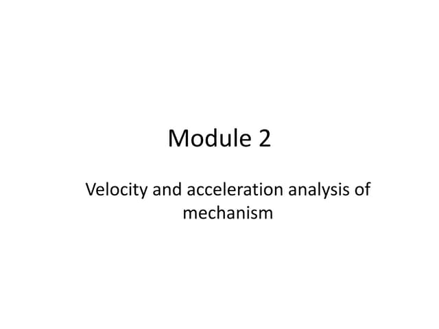 Module 2 instantenous center method | PPTX
