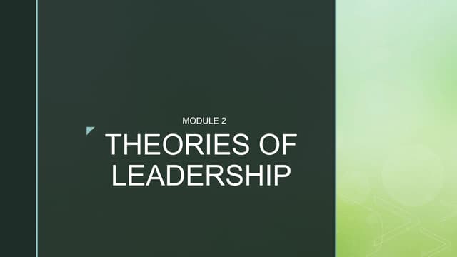 Ohio State Studies (Behavioral Theories of Leadership) | PPTX