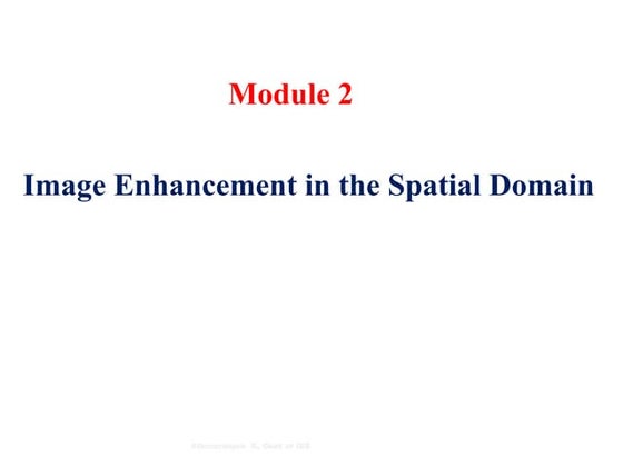 Image Enhancement - Point Processing | PPT