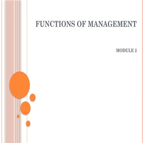 Functions of Management-Planning, Directing, Staffing, | PPTX