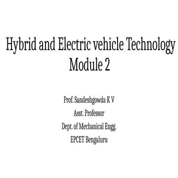 Module 2.pptx Electric and hybrid vehicle | PPTX
