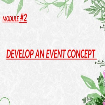 Events Management Chapter 2 Event Concepts | PPT