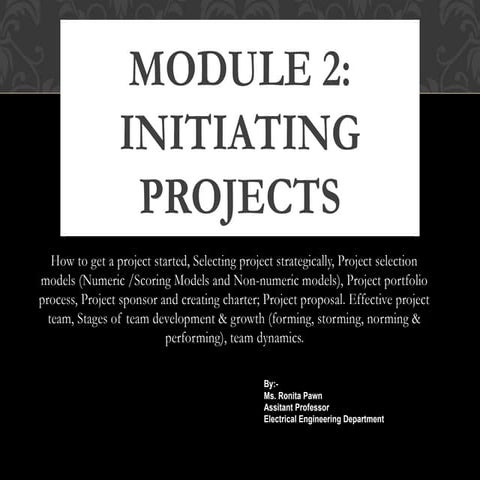 Module 2 project management chapter of civil engineering | PPTX