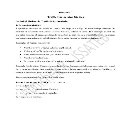 Traffic Engineering Studies - Module - 2 | PDF