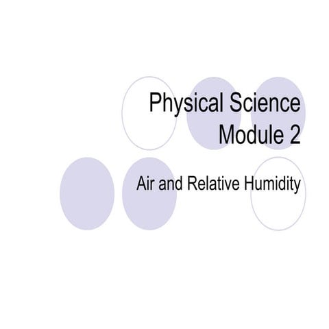Module 2 air and humidity intro | PPT