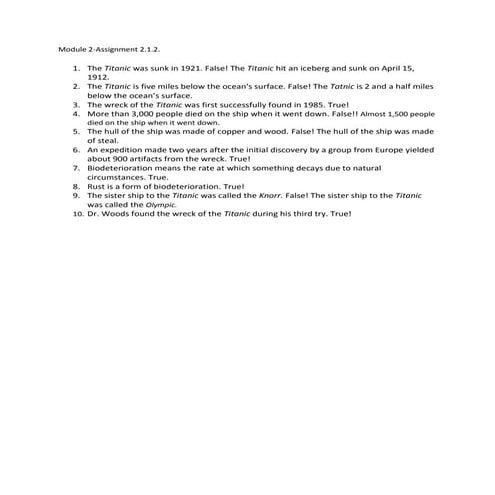 Module 2 assignment 2.1.2. | DOCX | Cruises | Travel Type