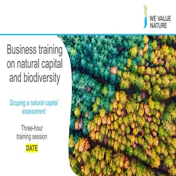 Module 2 - Business training on natural capital & biodiversity - Slide ...