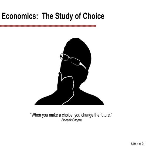 Economics-the Study of Choice | PPSX