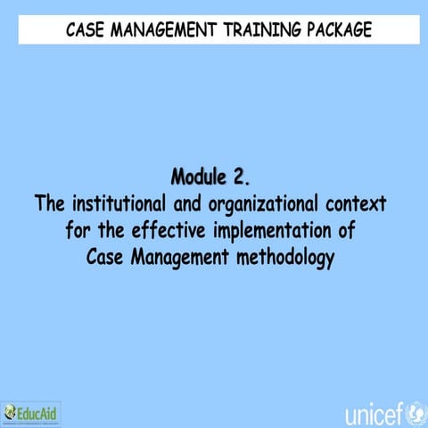 Integrated Social Services: Reaching the Most Vulnerable. Training ...