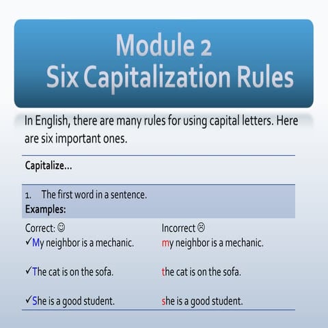 Capitalization rules | PPT