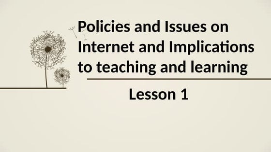 Ict Policies Ict Safety Issues And Uses Of Ict In Teaching And