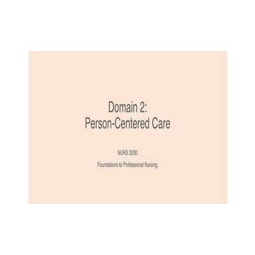 Module 2-Person Centered Care PowerPoint PDF | PPT