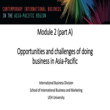 Module 2A Opportunities and challenges of doing business in Asia ...