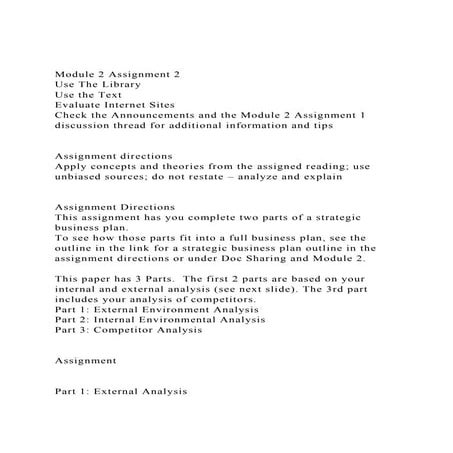 Module 2 Assignment 2Use The LibraryUse the TextEvaluate I.docx