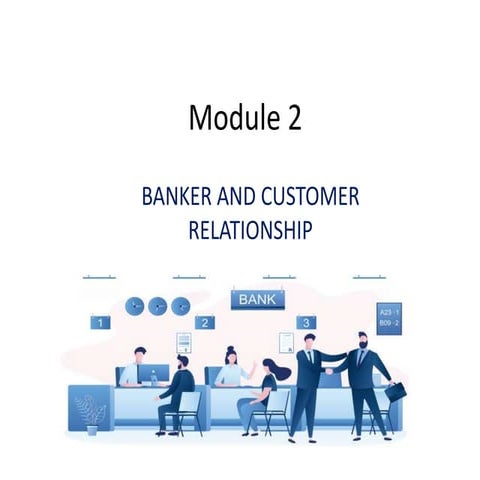 Banker and customer relationship (ppt) | PPTX