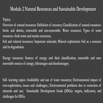 Module 2 CHE1018 Evs engineering second semester | PDF