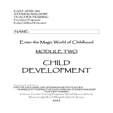 KINDERGARTEN - MODULE 2 - CHILD DEVELOPMENT | DOCX