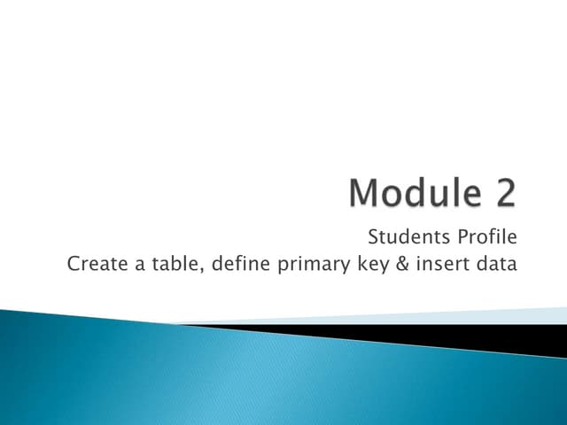 Module 2 Database ICTL Form 2 | PPT Module 2 Database ICTL Form 2 | PPT