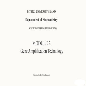 MODULE 2 GENE AMPLIFICATION.pptxnnnnnjjn | PPTX