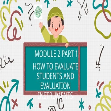 HOW TO EVALUATE STUDENTS AND EVALUATIONS | PPTX