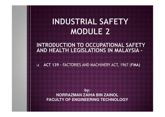 OSHA 2022 and FMA 2022 Ammendments New Briefings | PDF