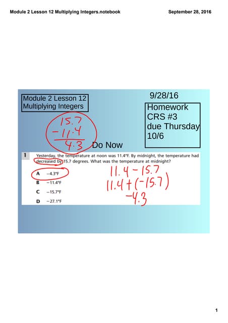 Math 7 review packet answer key | PDF