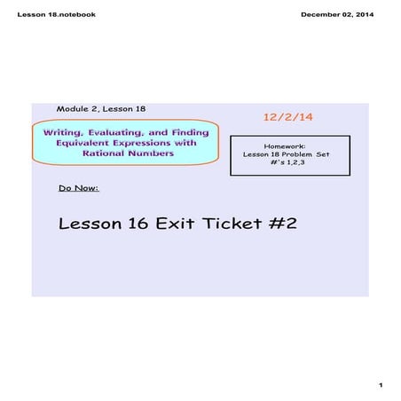 Module 2 lesson 18 | PDF