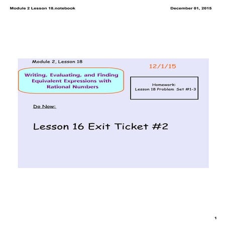 Module 2 lesson 18 | PDF