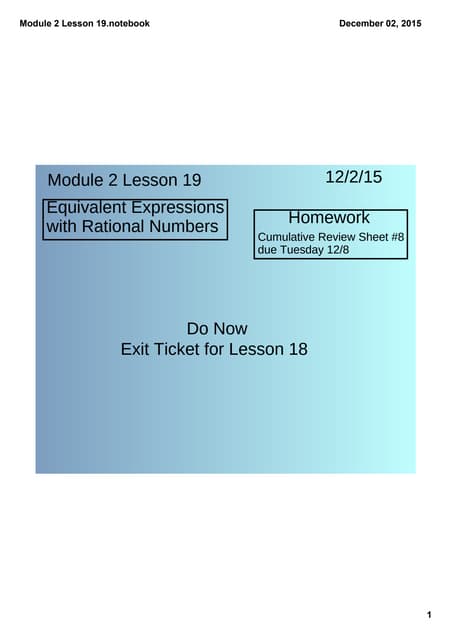 Module 2 lesson 15 | PDF