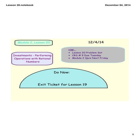Module 2 lesson 20 | PDF