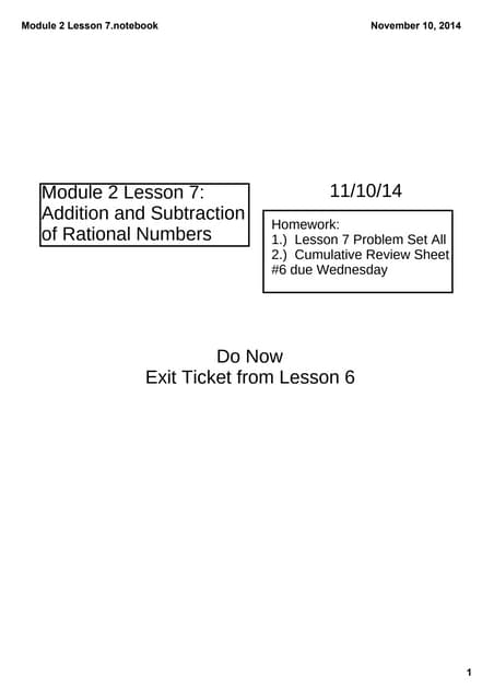Module 2 lesson 11 | PDF