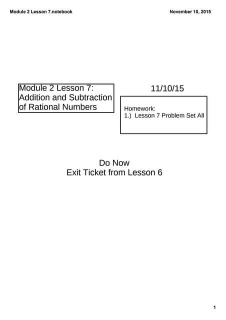Module 2 lesson 13 | PDF