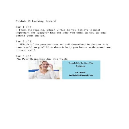 Module 2 Looking InwardPart 1 of 3 From the reading, wh | DOCX