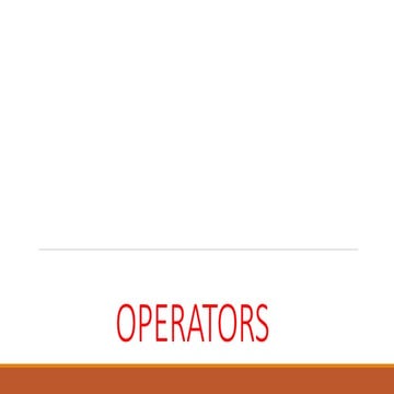 Module2operatorspptx 