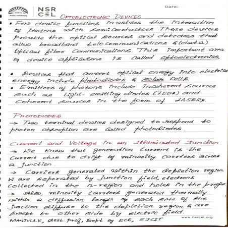Module2 Electronic Devices: optoelectronic Devices Notes by Manjula K ...