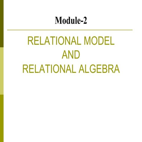 Module 2 Relational Algebra Pptx