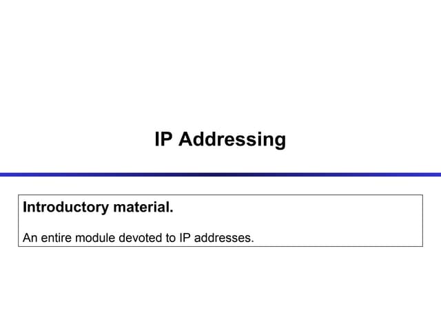 Classless inter domain routing | PPTX