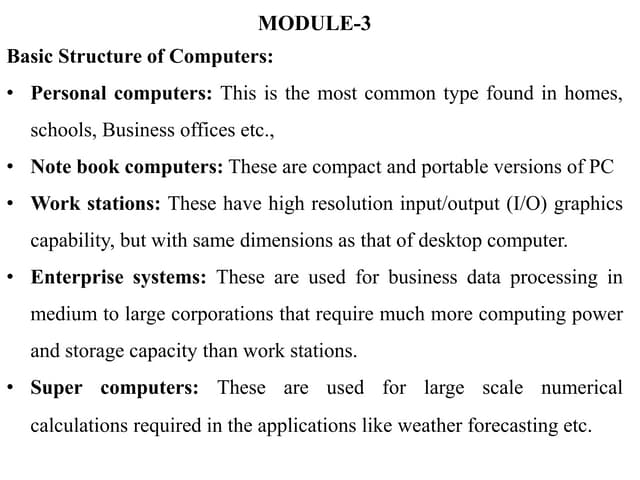 Basic Structure Of Computers Functional Units Basic Operational Concepts Bus Structure