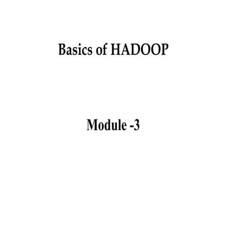Basics of HADOOP, Hadoop Streaming, Hadoop Pipes | PPTX